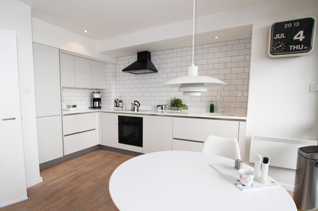 Contemporary white matt kitchen - Contemporary - Kitchen - London - by ...
