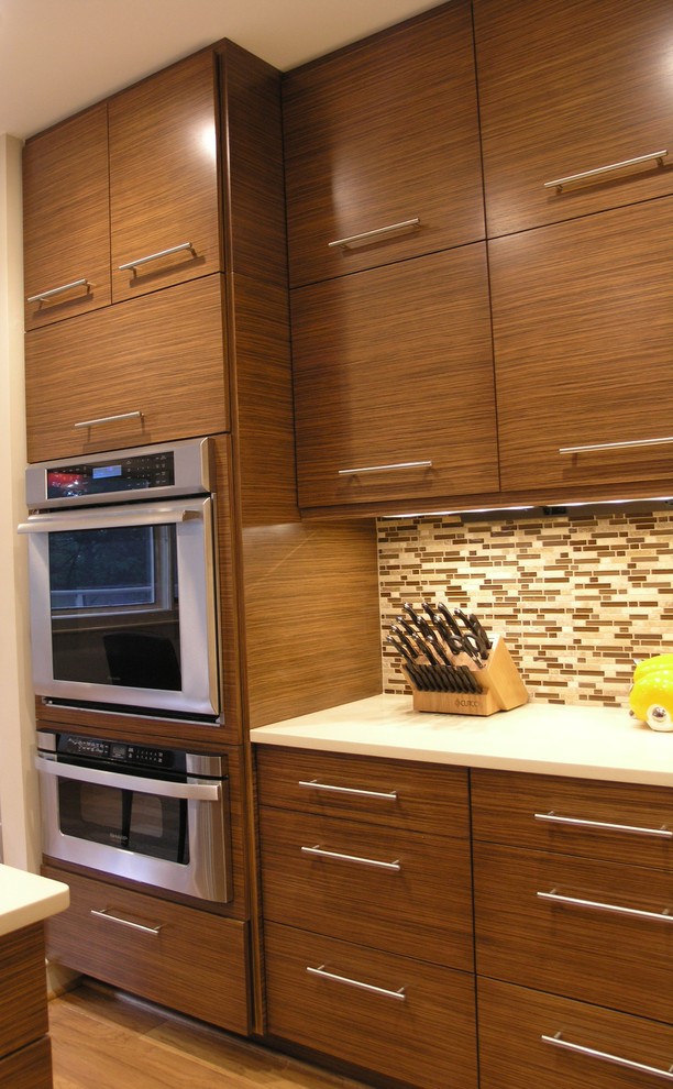 Contemporary Zebrawood Kitchen - Contemporary - Kitchen - Charlotte ...