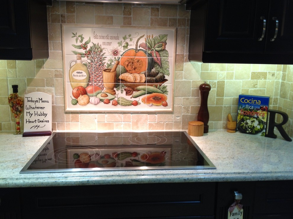 "Cookie's Puerto Rican Cornucopia" kitchen backsplash tile mural ...