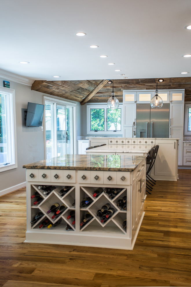 Cool Mixed Materials Kitchen Remodel in Cornelius - Contemporary ...
