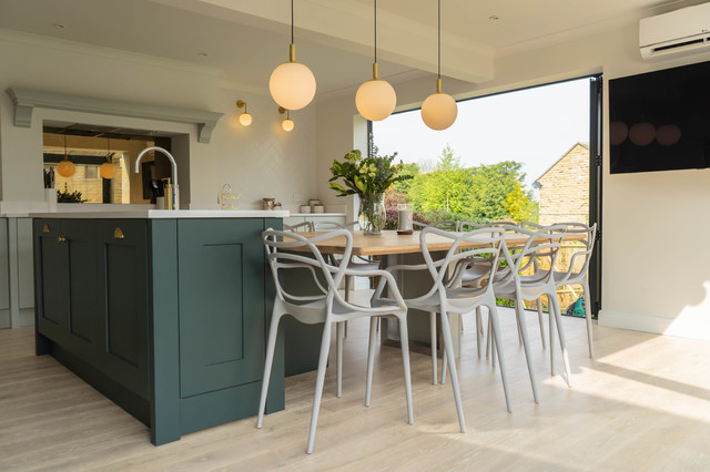 Copse Green and Partridge Grey Shaker Kitchen - Contemporary - Kitchen ...