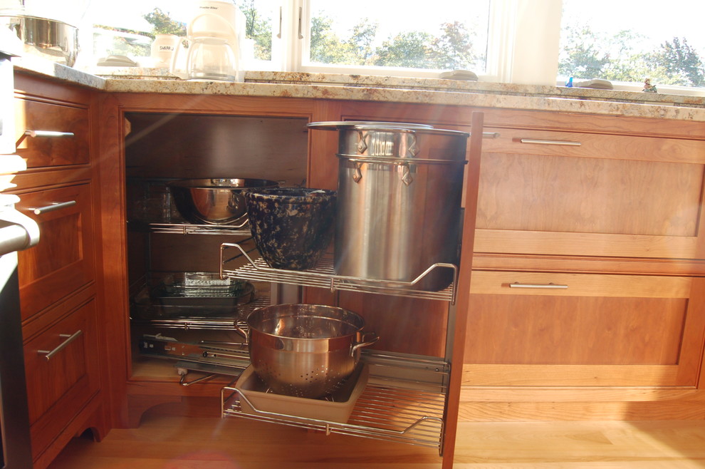 Corner cabinet that maximizes space and accessibility - Traditional ...