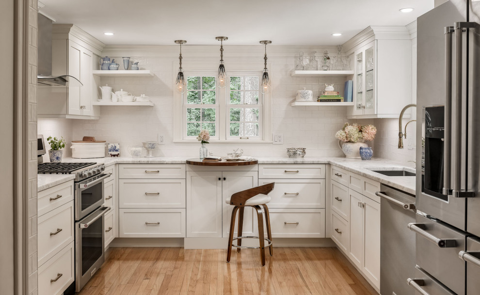 Cottage Glamour in Kittery - Transitional - Kitchen - Portland Maine ...