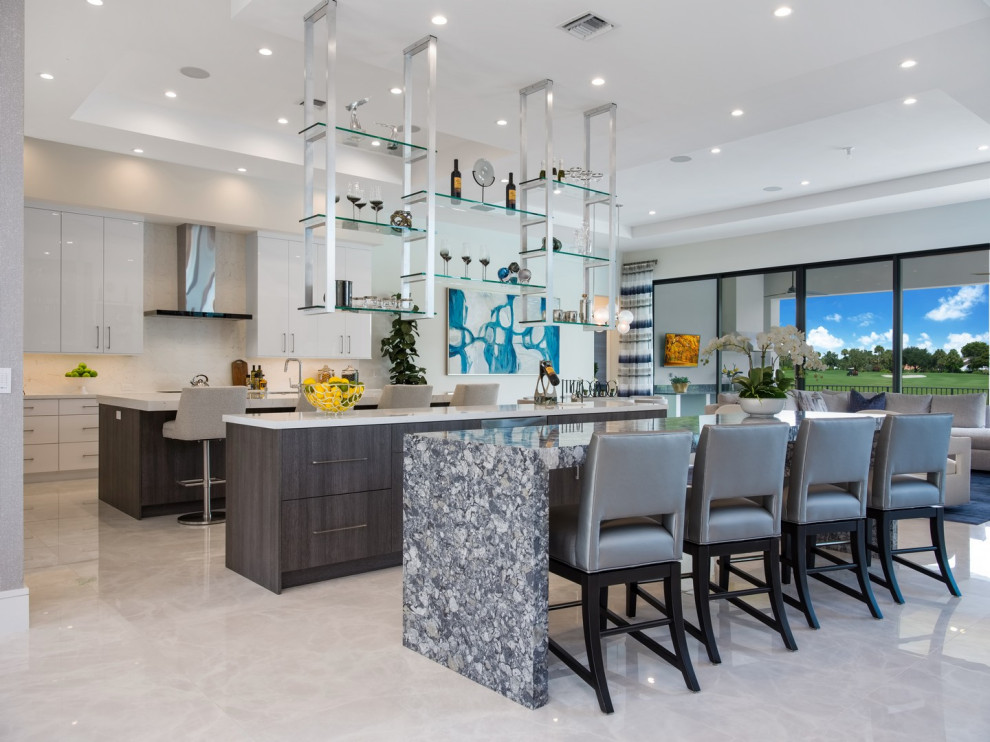 Country Club Modern House - Transitional - Kitchen - Miami - by The ...
