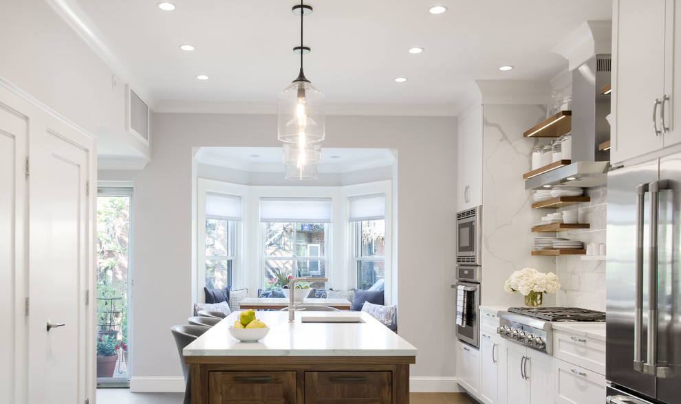CQ981 Calacatta Novus - Midcentury - Kitchen - Boston - by User | Houzz