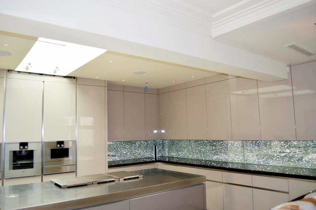 Cracked Ice Kitchen Worktops and Splashbacks - Contemporary - Kitchen ...