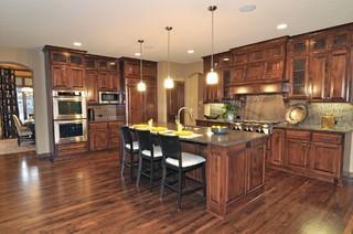 Craftsman Home With Indoor Sports Court - Craftsman - Kitchen ...