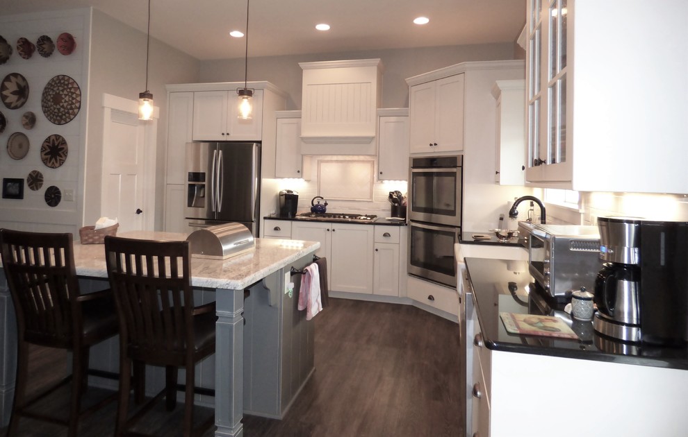 Craftsman Style Finished in White and Grey - Craftsman - Kitchen ...