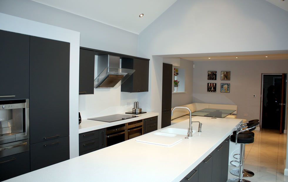Cramped kitchen converted into luxurious and practical living space ...