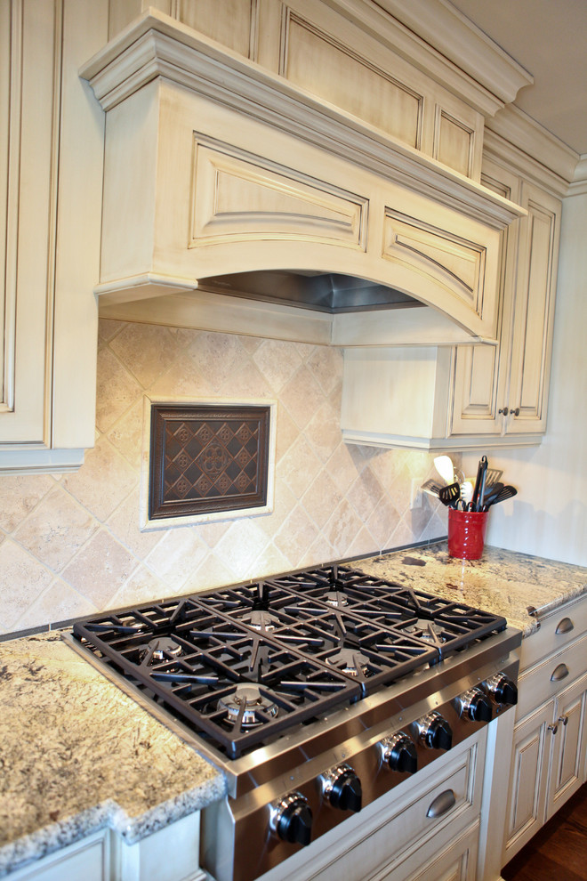 Cream Kitchen Hood Wall - Traditional - Kitchen - Salt Lake City - by ...