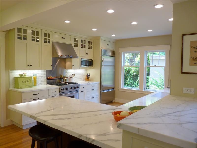 Creamy Calacatta Kitchen - Transitional - Kitchen - San Francisco - by ...