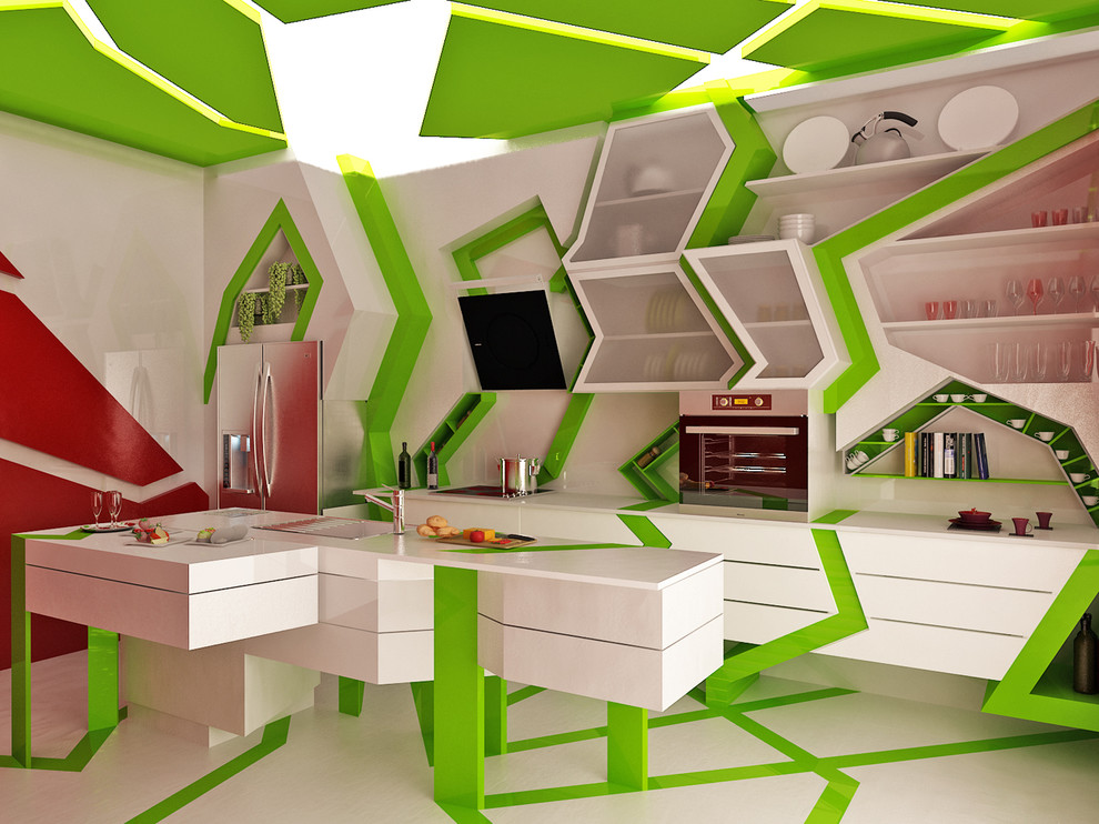 "Cubism in the Kitchen" by Brani & Desi - Contemporaneo - Cucina - Altro - di Brani & Desi | Houzz