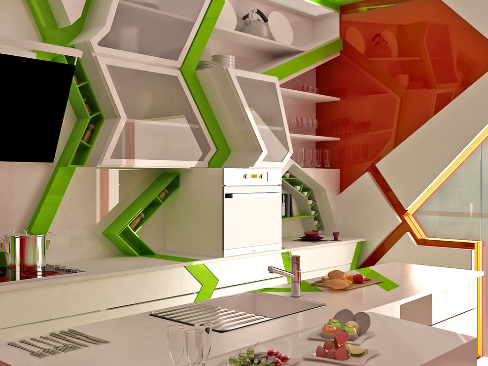 "Cubism in the Kitchen" by Brani & Desi - Contemporary - Kitchen ...