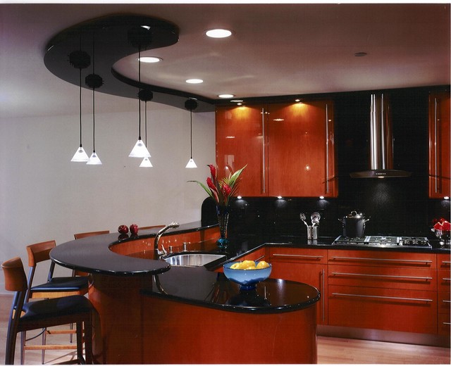 Curved Flyover & Bar - Contemporary - Kitchen - Philadelphia - by ...