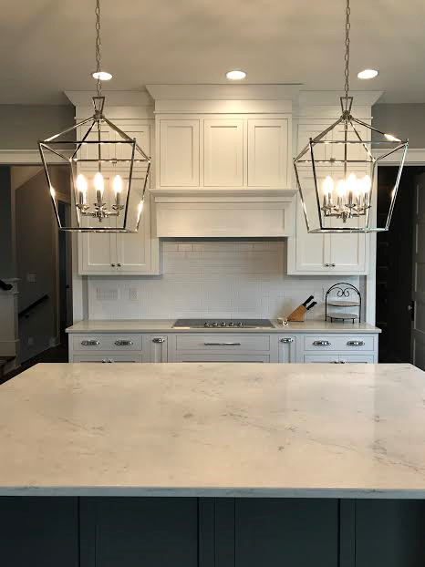 Custom Amish and Waypoint Cabinetry- Extra White and Custom Gray Color ...