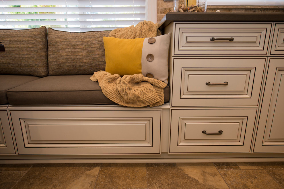Custom Built In Bench Seating - Transitional - Kitchen - Orange County ...