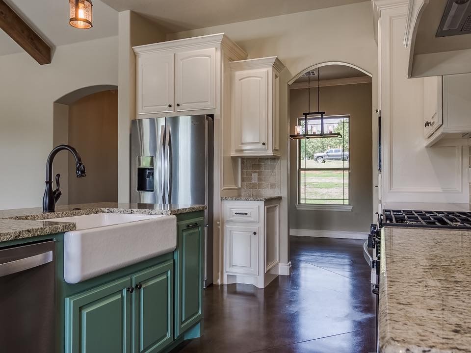 Custom built rustic home with modern finishes - Transitional - Kitchen ...