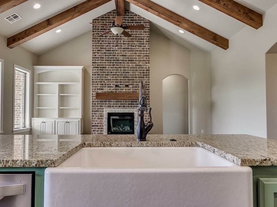 Custom built rustic home with modern finishes - Transitional - Kitchen ...