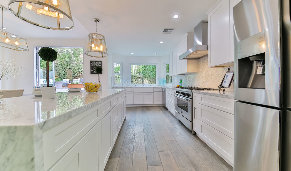 Custom Chic Coastal | Playa Del Ray | Kitchen - Transitional - Kitchen ...