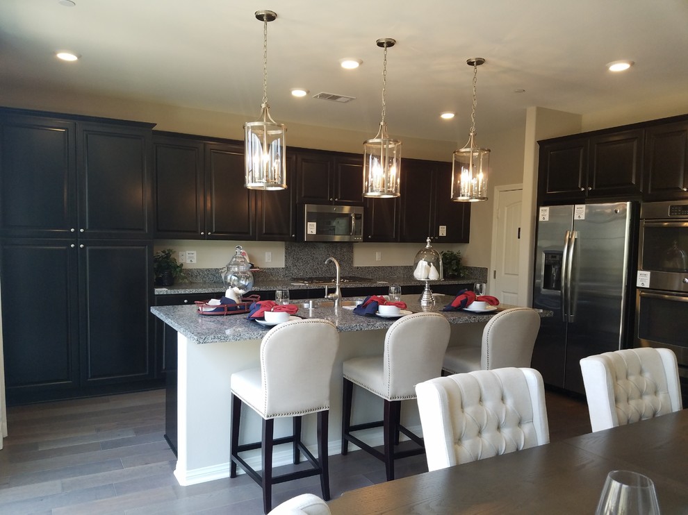 Custom Dark Brown Kitchen Cabinets 0630 - Modern - Kitchen - Los ...