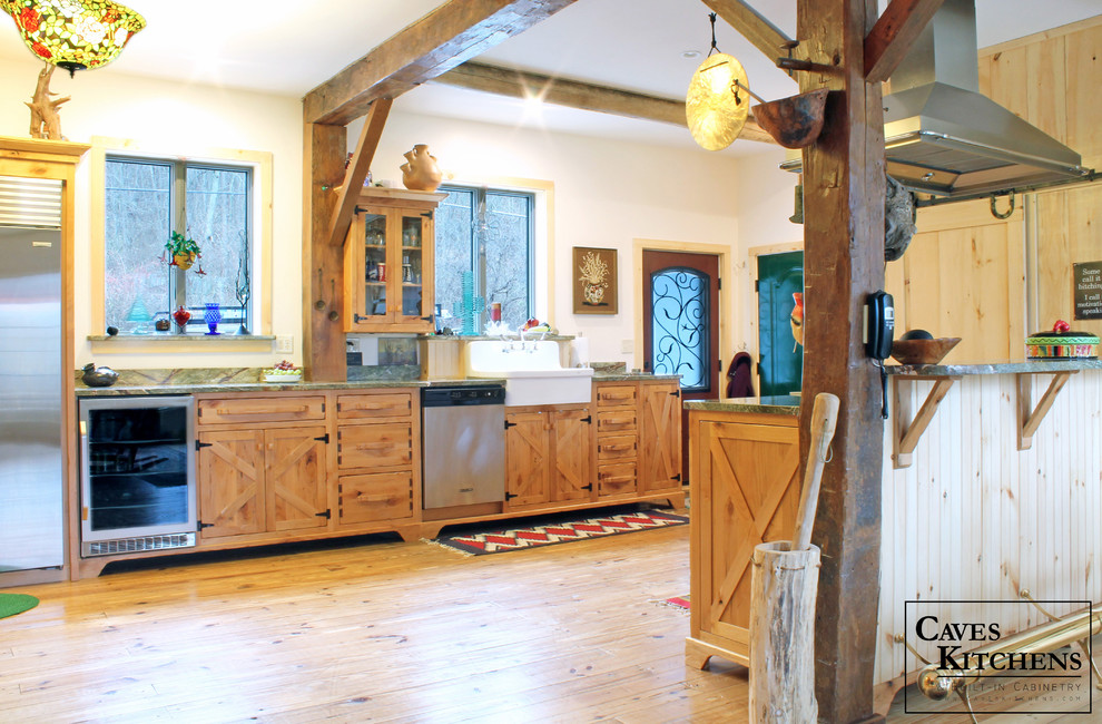 Custom Distressed Rustic Knotty Alder Kitchen - Rustic - Kitchen - New ...