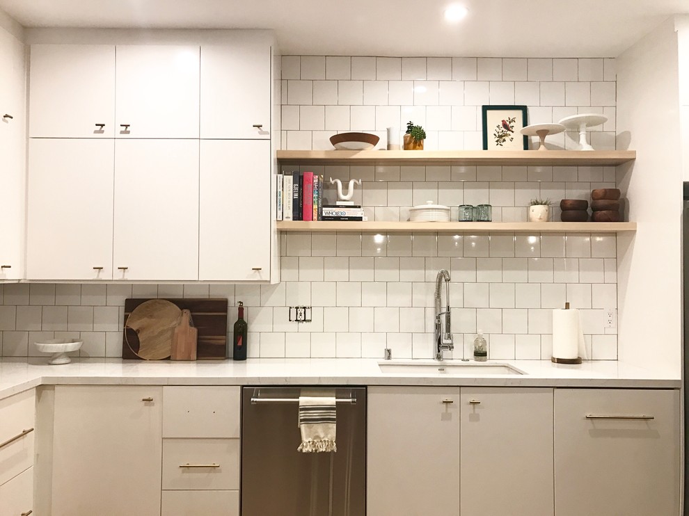 Custom Floating Kitchen Shelves - Modern - Kitchen - Los Angeles - by ...