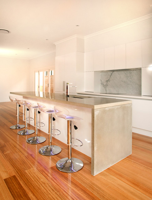 Custom island concrete benchtop, Randwick - Modern - Küche - Sydney ...