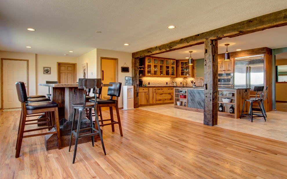 Custom kitchen with post and beams - Rustic - Kitchen - Denver - by ...