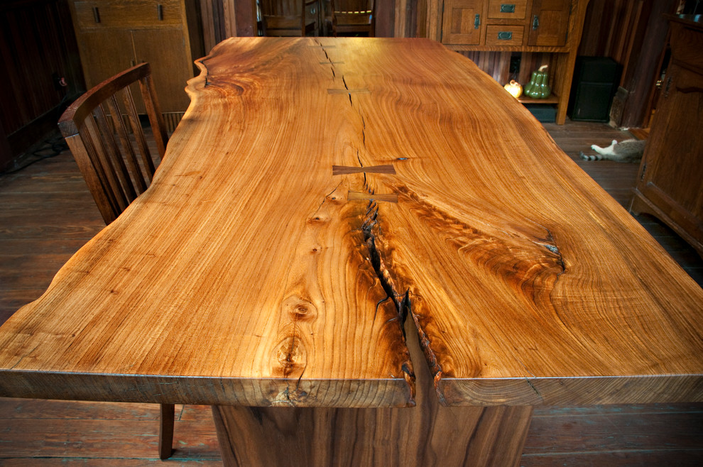 Custom-Made Elm Dining Table - Eclectic - Kitchen - Houston - by ...
