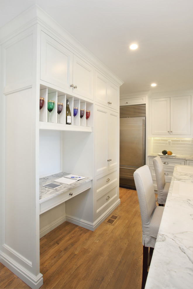 Custom Millwork - Storage Shelves w/ Desk/Serving Area - Contemporary ...