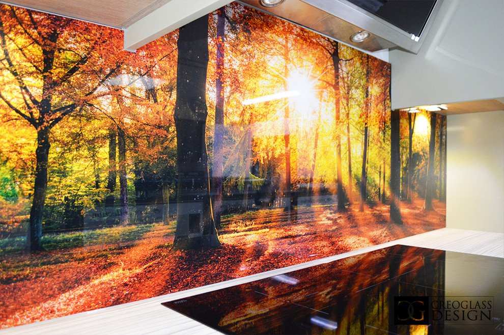 Custom Printed Design Glass Splashback - Modern - Kitchen ...