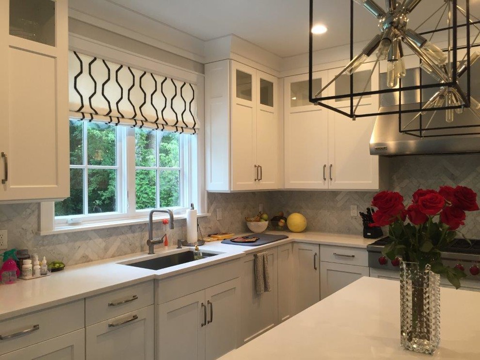 Custom Roman Shade - Contemporary - Kitchen - New York - by LaMel ...