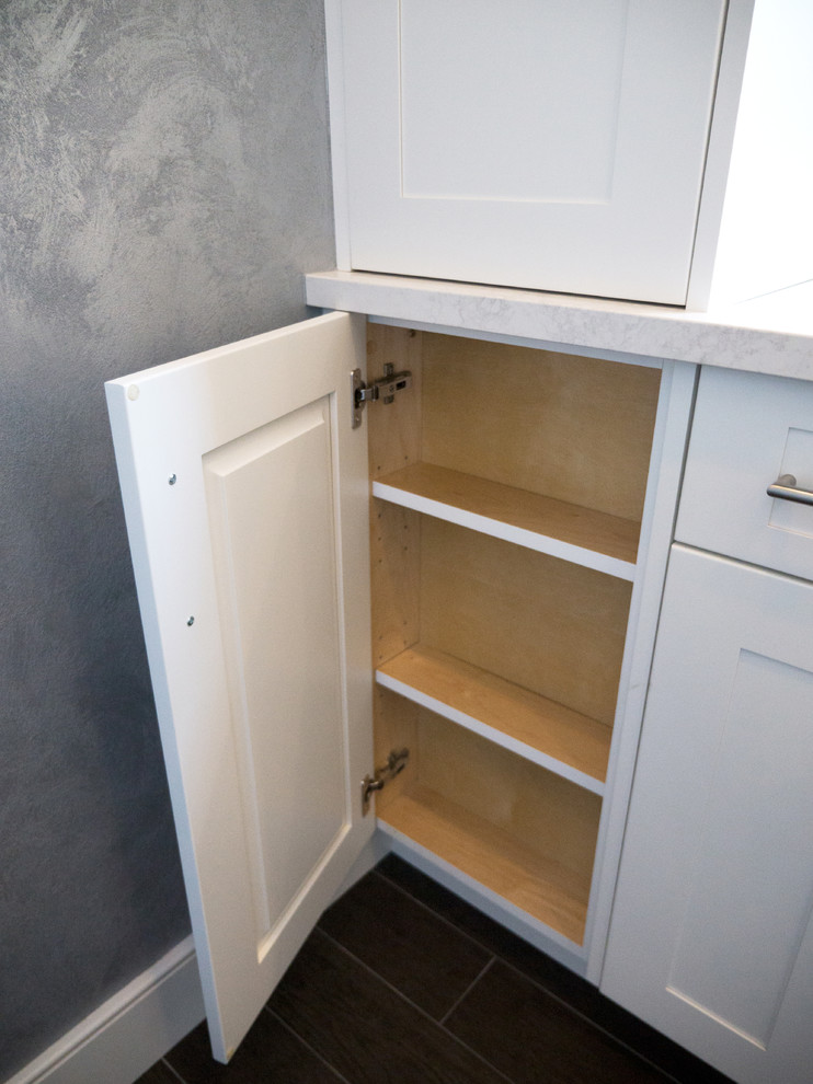 Custom Spice Cabinet in Contemporary Manhattan Galley Kitchen ...