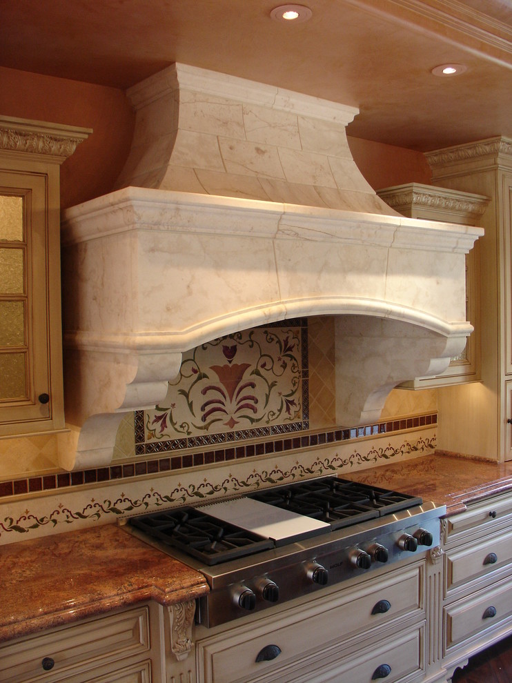 Custom Stonework - Kitchen Hood - Traditional - Kitchen - Phoenix - by ...