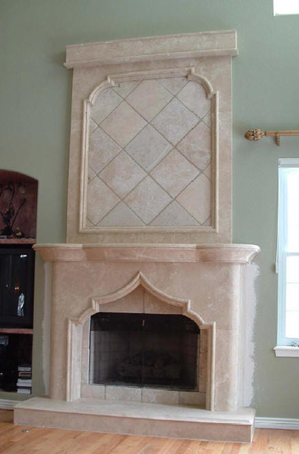 Custom Travertine Fireplaces - Traditional - Kitchen - Salt Lake City ...