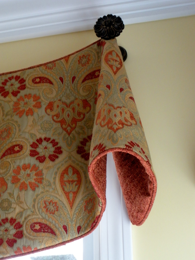 Custom Window Valances - Traditional - Kitchen - Boston - by Chic ...