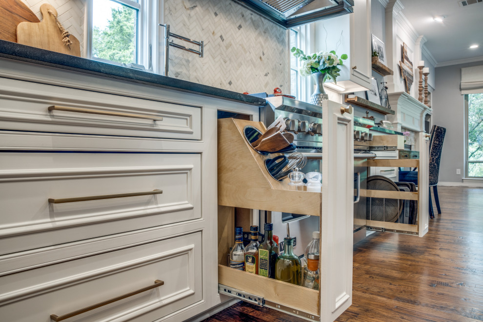 Dallas Suburb Classic Kitchen- before and after - Traditional - Kitchen ...