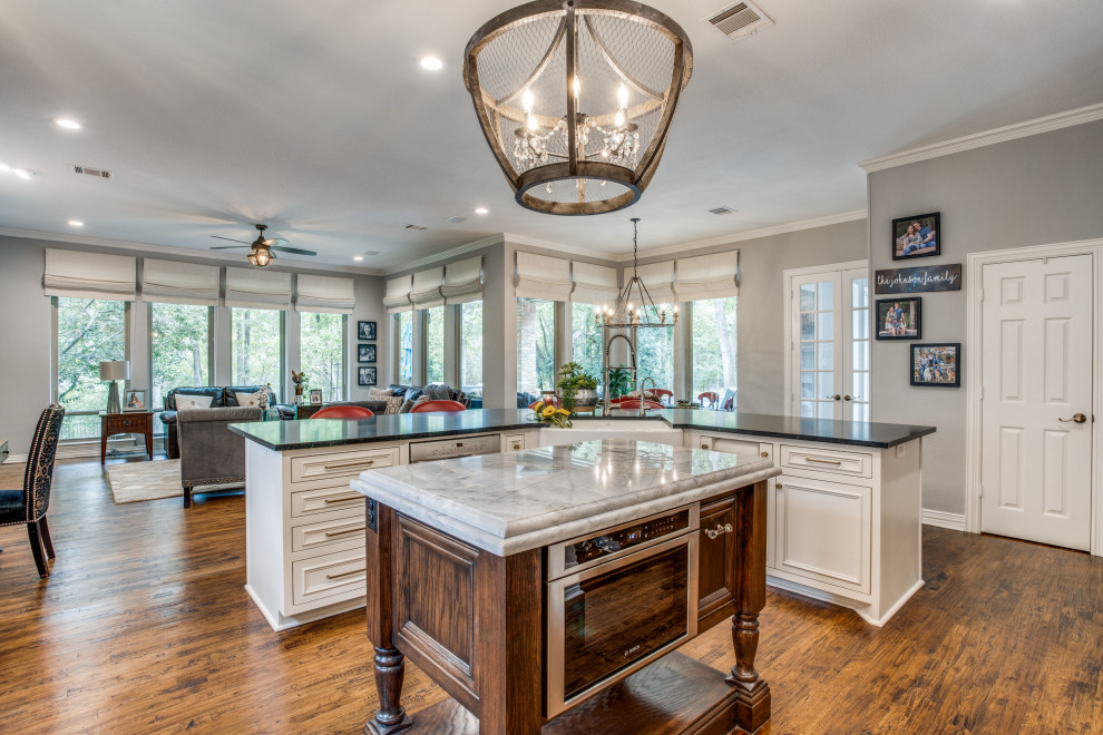 Dallas Suburb Classic Kitchen- before and after - Traditional - Kitchen ...