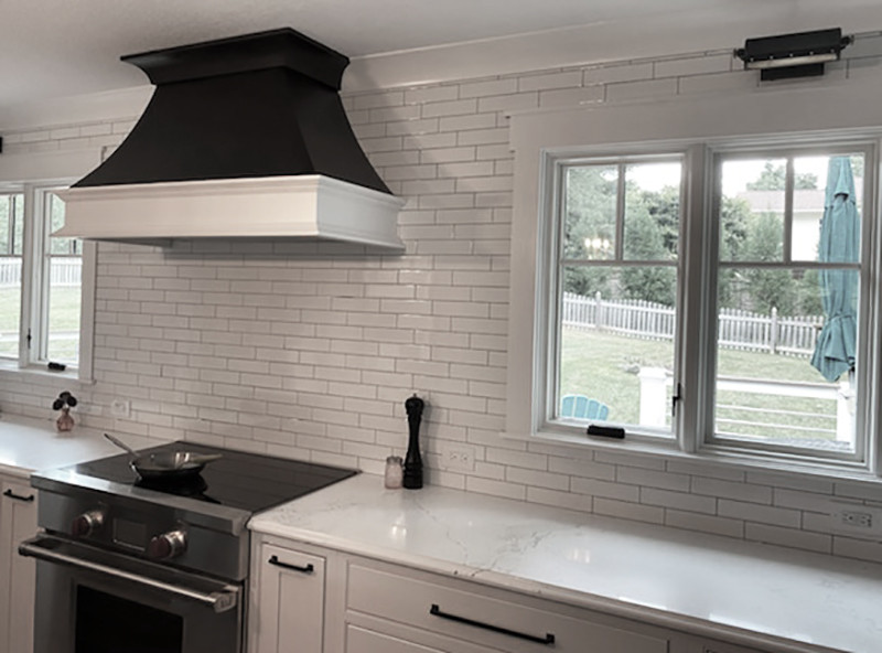 Daltile Arctic White Subway Tiled Kitchen Backsplash - Kitchen - Other ...