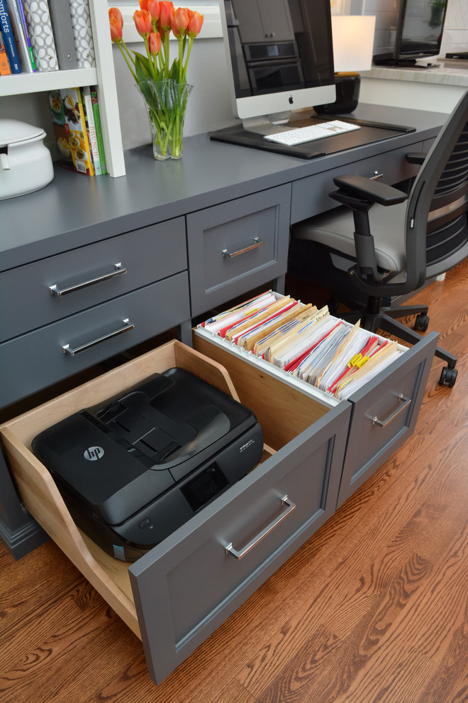 Custom Cabinetry for New Kitchen Office Space - Transitional - Kitchen ...