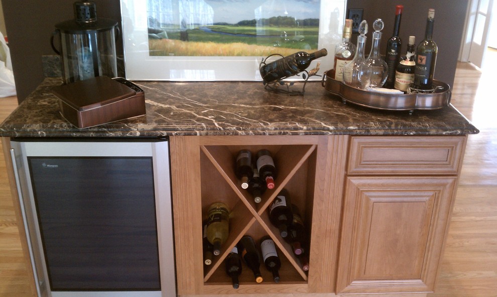 Dark Emperador Marble Bar top - Traditional - Kitchen - New York - by ...