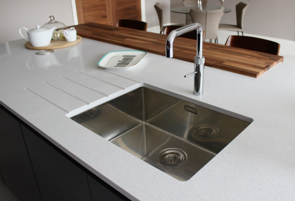 Dark grey kitchen with Quooker hot water tap - Modern - Kitchen ...