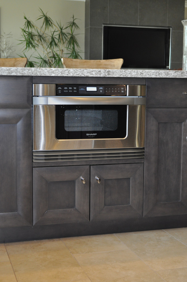 Dark maple cabinets - Contemporary - Kitchen - Los Angeles - by The ...
