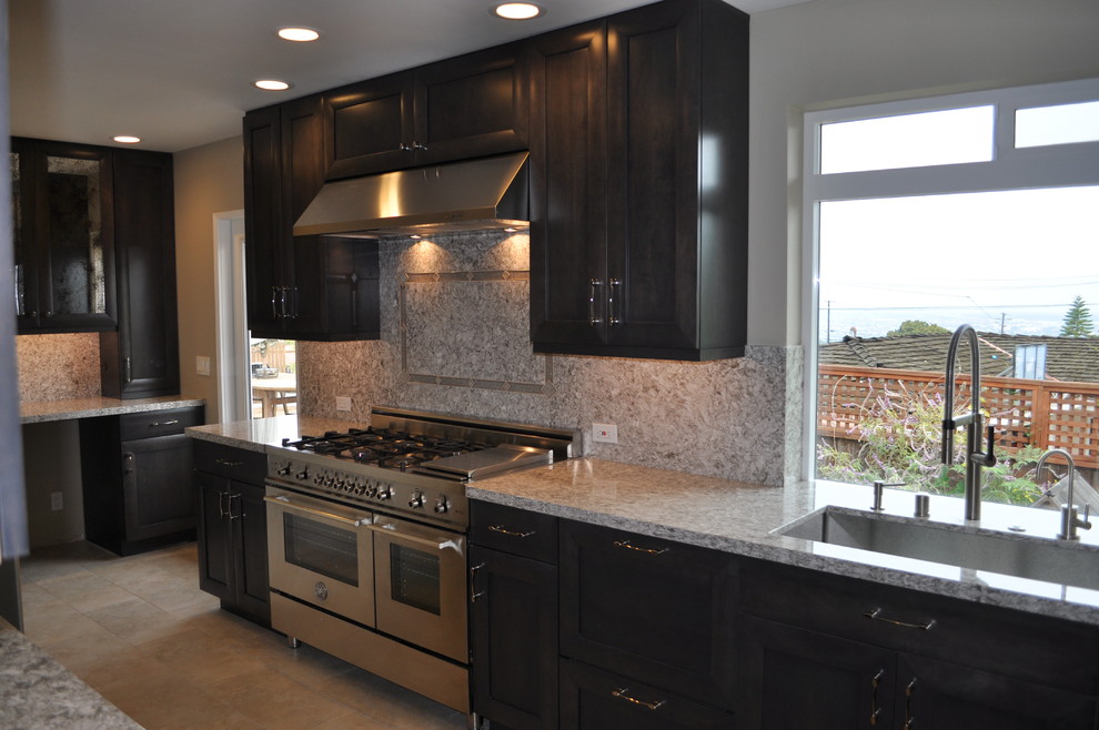 Dark maple cabinets - Contemporary - Kitchen - Los Angeles - by The ...