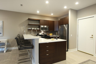 Dark stained cabinet in Modern Kitchen - Modern - Kitchen - Other - by ...