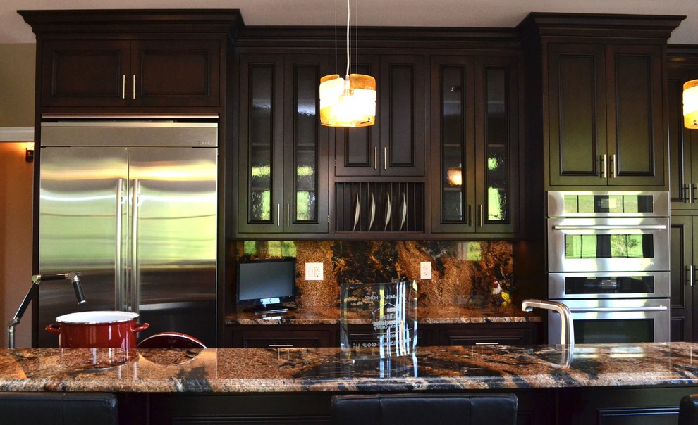 Dark Traditional Kitchen with Modern Feel - Traditional - Kitchen ...