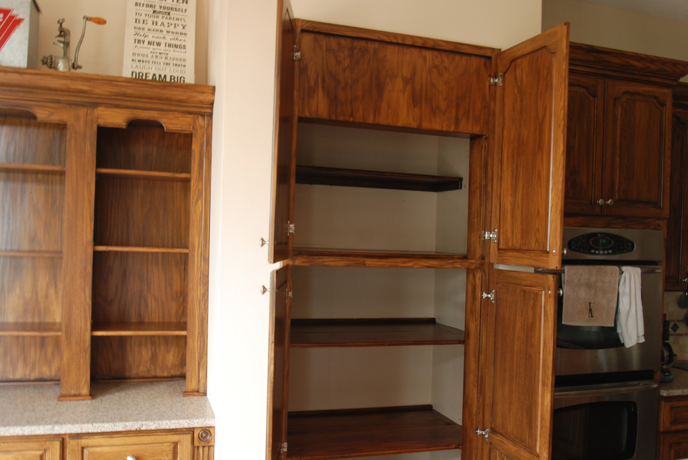 Dark Walnut Stained Cabinets - Traditional - Kitchen - Kansas City - by ...