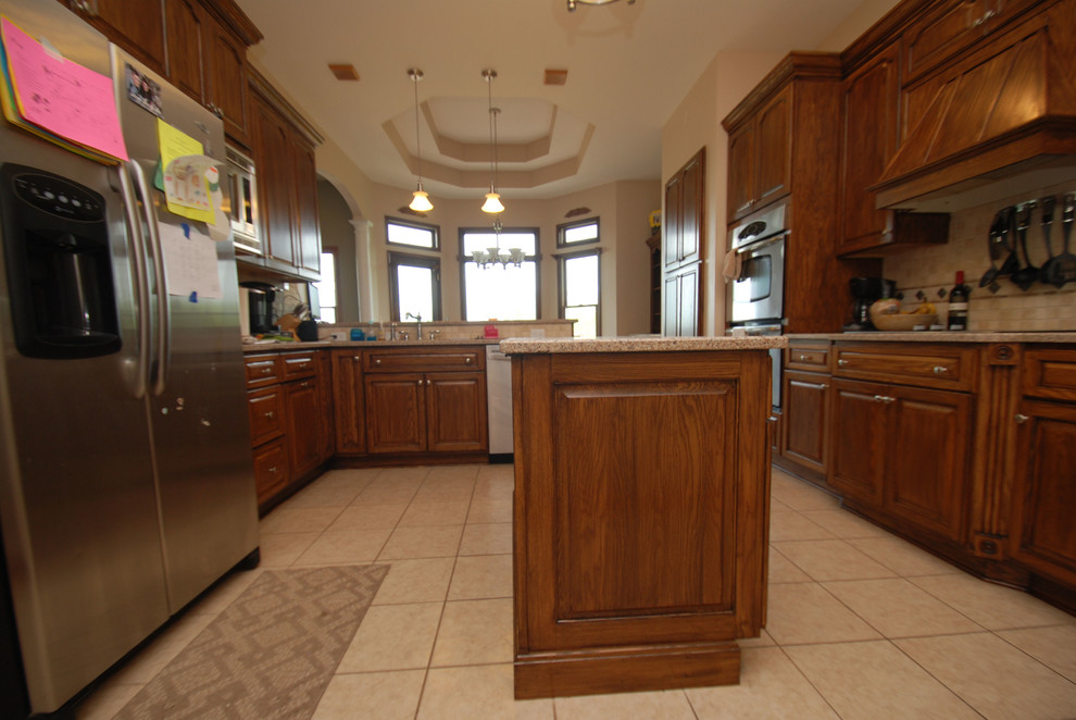 Dark Walnut Stained Cabinets - Traditional - Kitchen - Kansas City - by ...