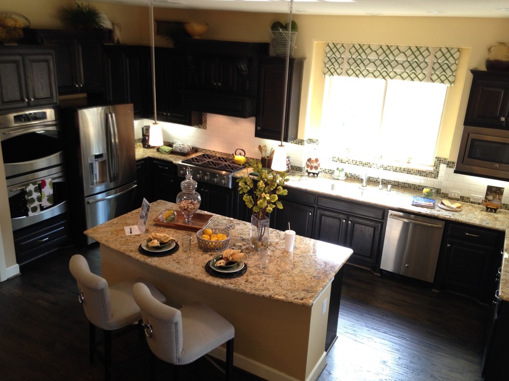 David Weekley Orchard 70s Model Home - Traditional - Kitchen - Dallas ...