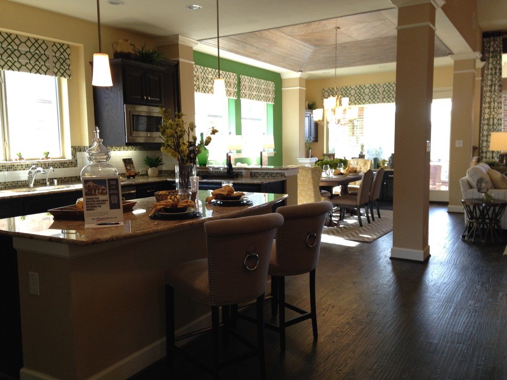 David Weekley Orchard 70s Model Home - Traditional - Kitchen - Dallas ...
